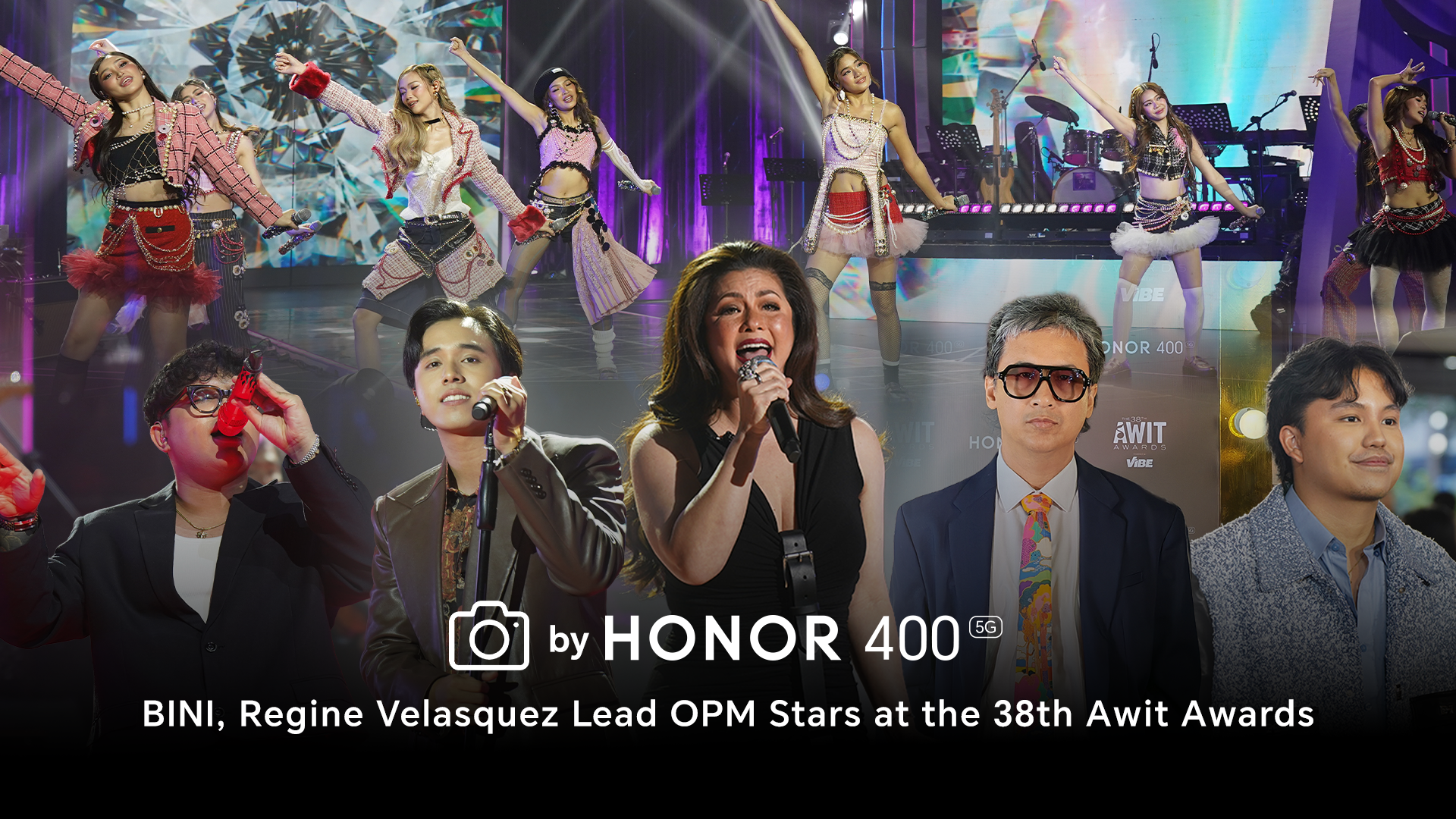 Captured by HONOR 400 5G: BINI, Regine Velasquez Lead OPM Stars at the 38th Awit Awards ...